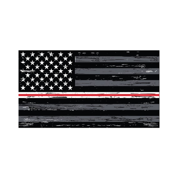 Thin Red and White Line Nurse American Flag Car Decal. Nursing | Etsy