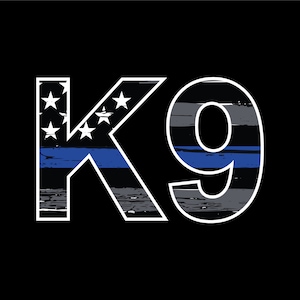 Thin Blue Line K9 Car Decal. Vinyl Decal. Law Enforcement Sticker ...