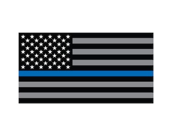Thin Blue Line LEO American Flag Badge Vehicle Decal. Vinyl - Etsy