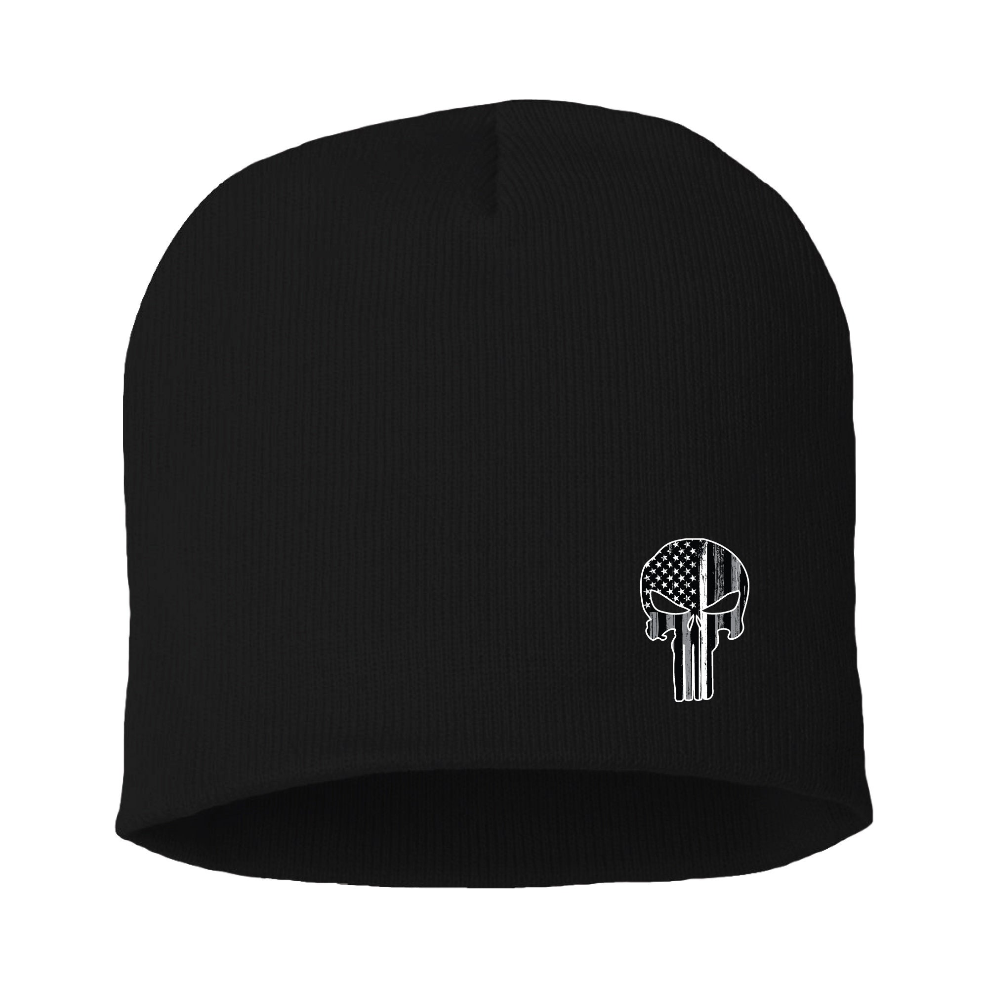 Thin White Line Paramedic EMT Punisher Skull Beanie. EMS - Etsy
