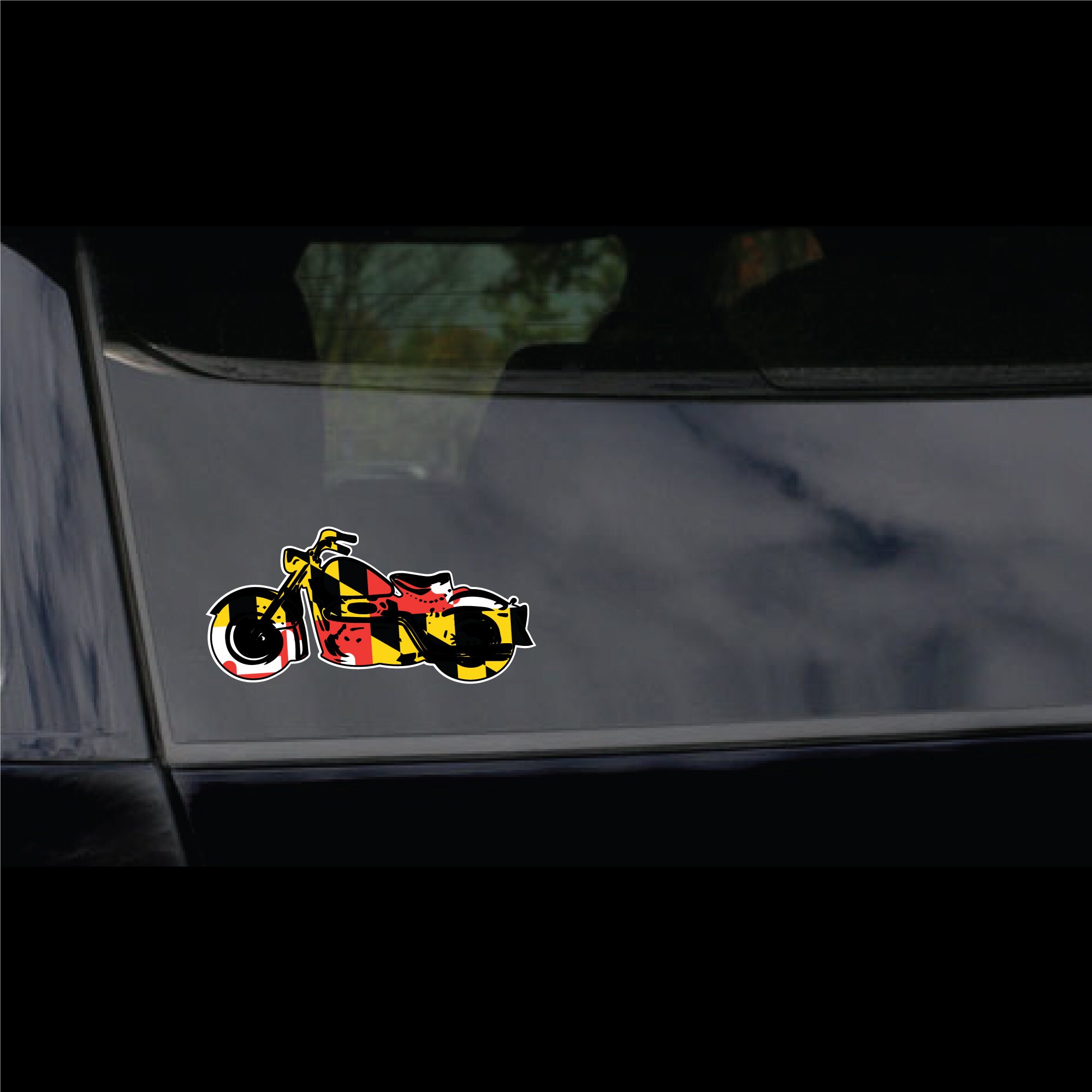 Maryland Flag Motorcycle Vehicle Decal. Motorcycle Sticker. | Etsy