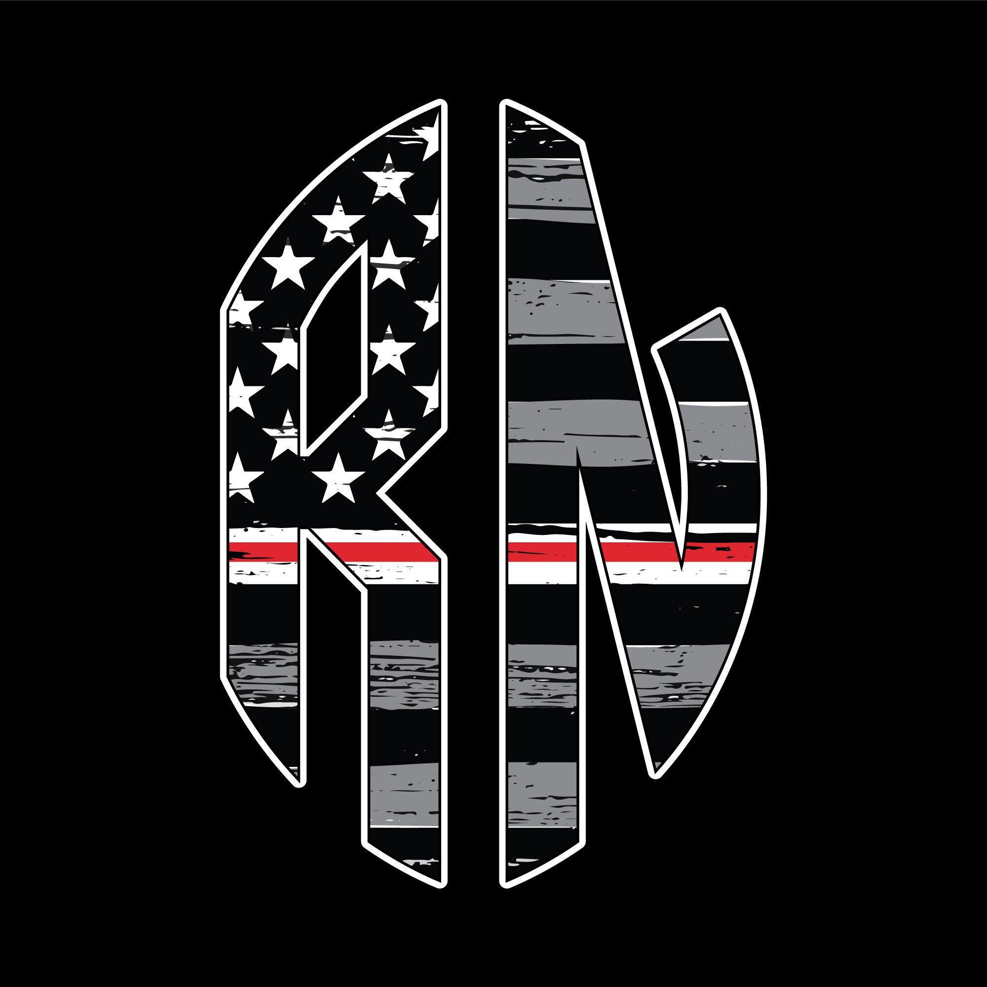 Thin Red and White Line RN American Flag Nursing Vehicle | Etsy