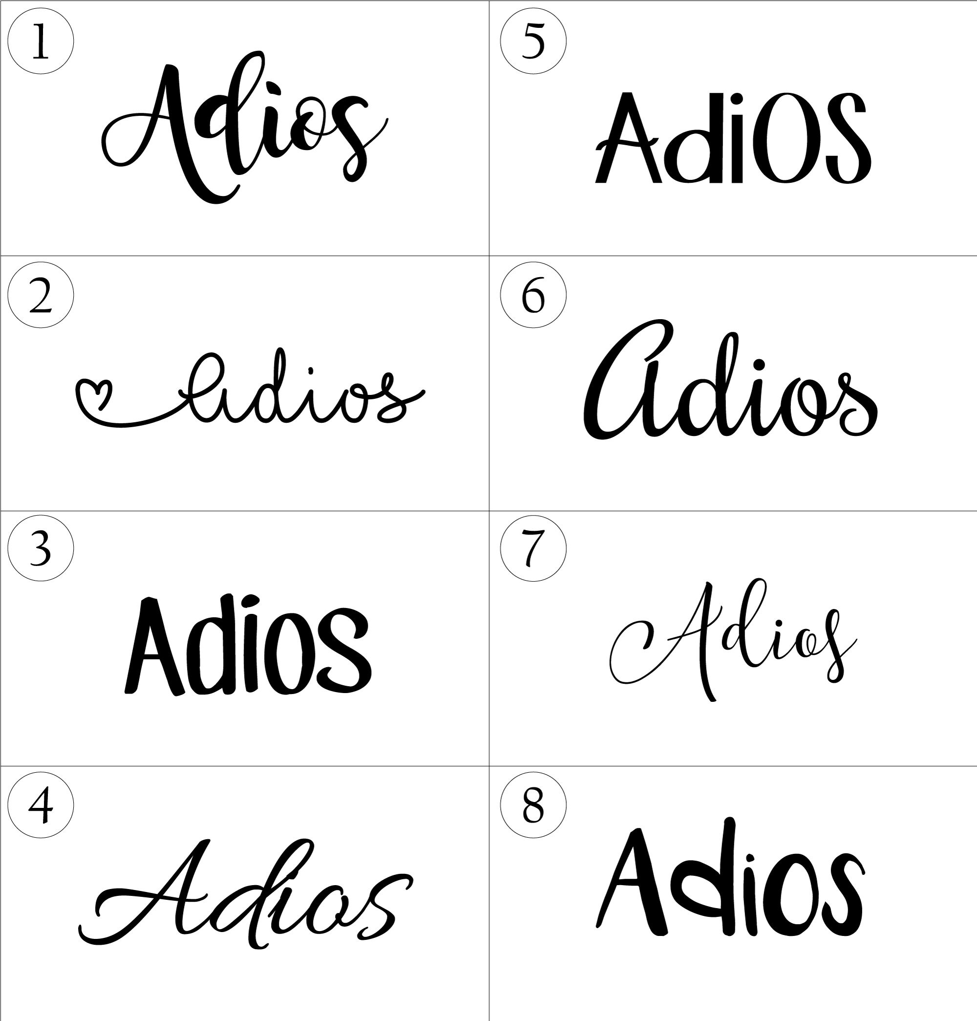 Adios Interior Front Door Decal. Adios Decal. Adios Sticker - Etsy UK