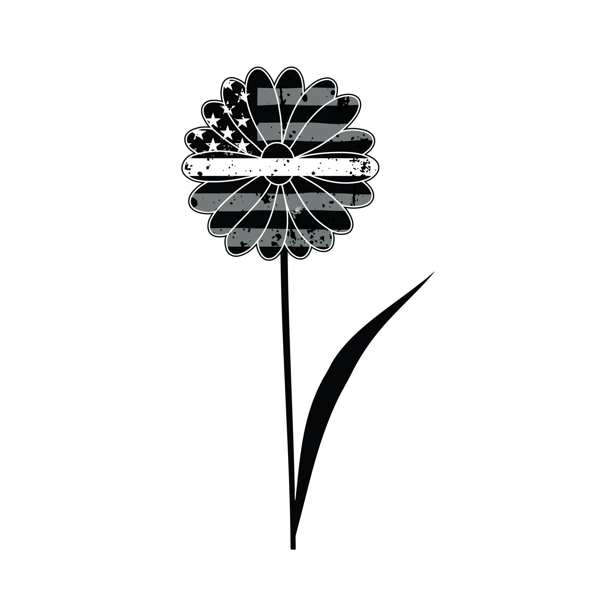 Thin White Line EMT Flower Vehicle Decal. Vinyl Decal. EMS - Etsy