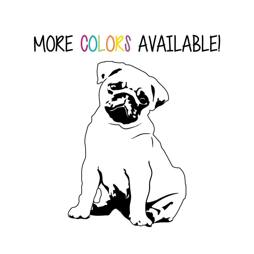 Pug Car Decal. Pug Sticker. Dog Sticker. - Etsy