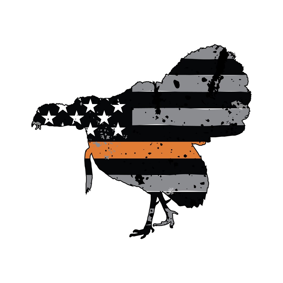 Thin ORANGE Line Search and Rescue Turkey Car Decal. Vinyl Decal ...