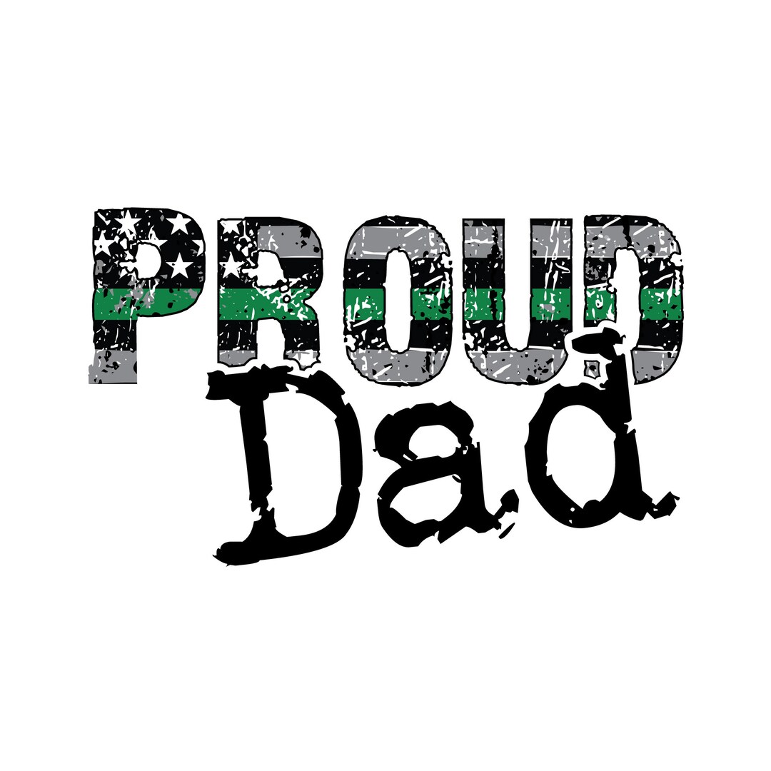 Thin Green Line Border Patrol and Military Proud Dad Vehicle Decal ...