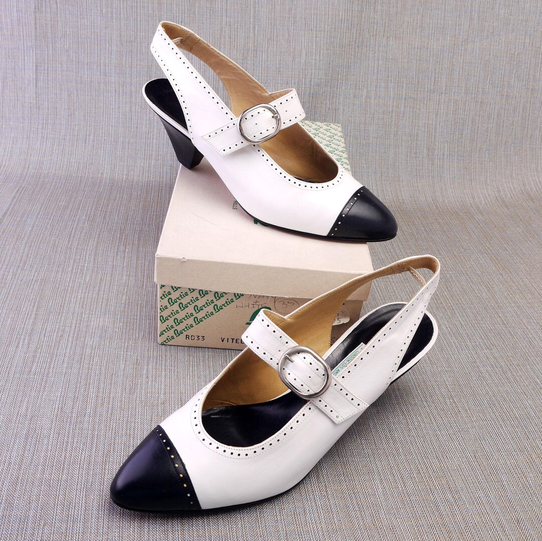 Bertie 80s UNWORN Spectator Slingbacks UK 6.5 - Etsy