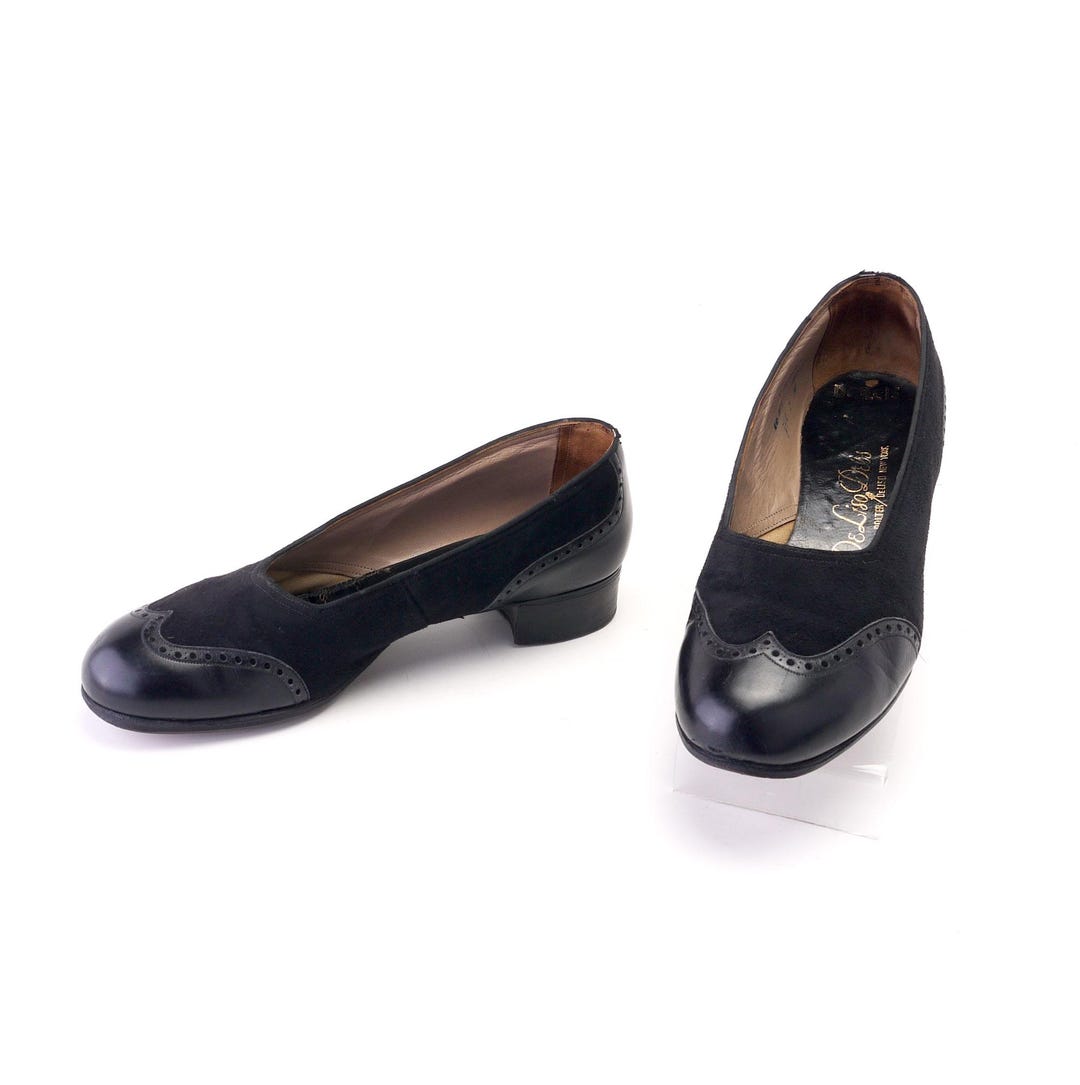 1940s CC41 Black Dolcis De Liso Flat Pumps UK 4.5 - Etsy UK