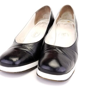 1970s Black & White Platform Pumps by Bellesco UK 6 - Etsy UK