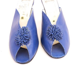 Royal Blue Late 70s 80s Mules by Dolcis UK 6.5 - Etsy