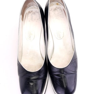1970s Black & White Platform Pumps by Bellesco UK 6 - Etsy UK