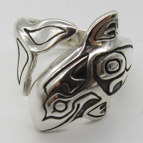 Orca Rings Mens Wrap Ring Alaska Native Ring Alaskan - Etsy