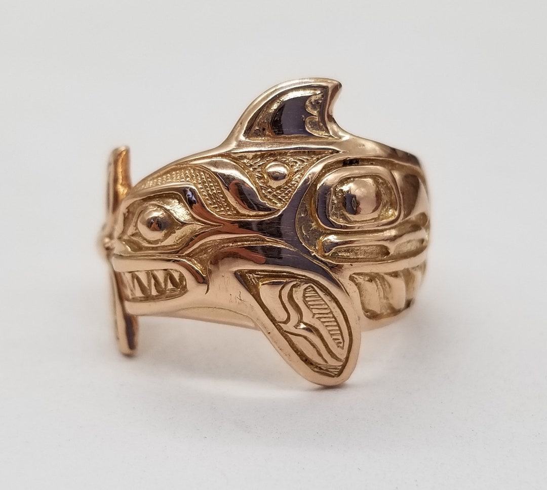 Gold Orca Ring - Orca Ring - NW Pacific Jewelry - Whale Ring - Orca ...