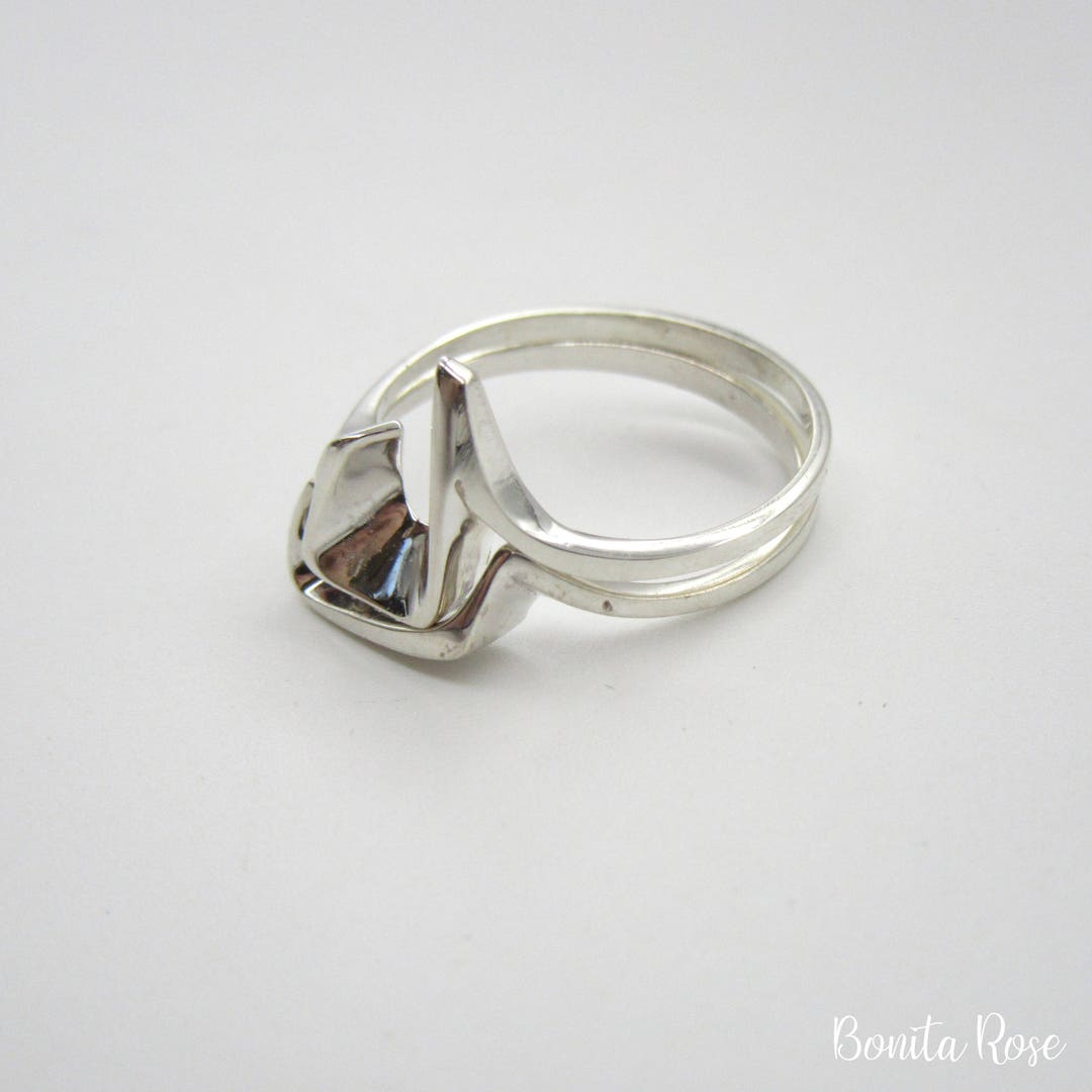 Minimal and Modern Collection, Arc Ring Set, Stacking Rings, Silver Arc ...