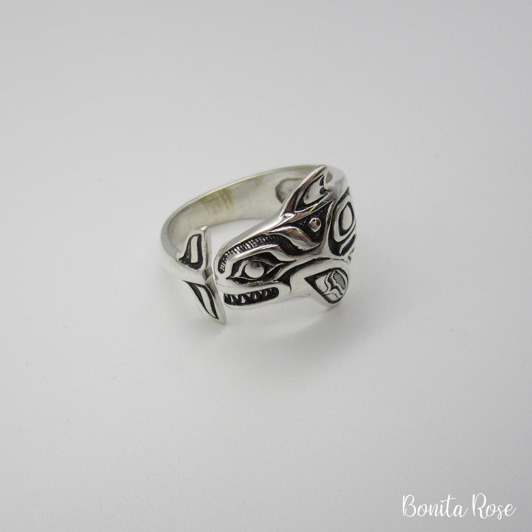 Native Orca Ring, NW Pacific Jewelry, Whale Ring, Bonita Rose Jewelry ...