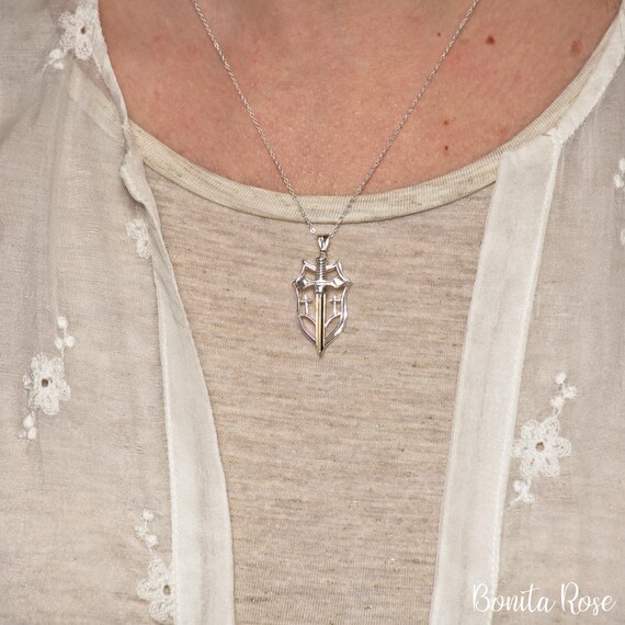 Sword Cross Pendant Gold Sword Pendant Sword Pendant Sword | Etsy