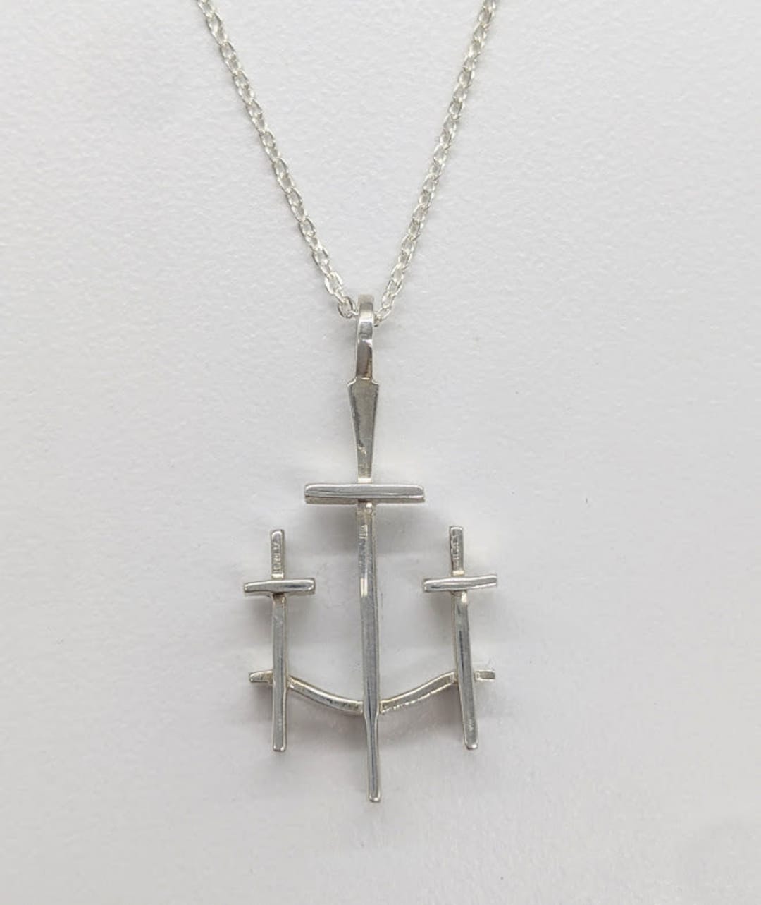 Three Crosses, Cross Pendant, Cross Jewelry, Cross Necklace, Religious ...