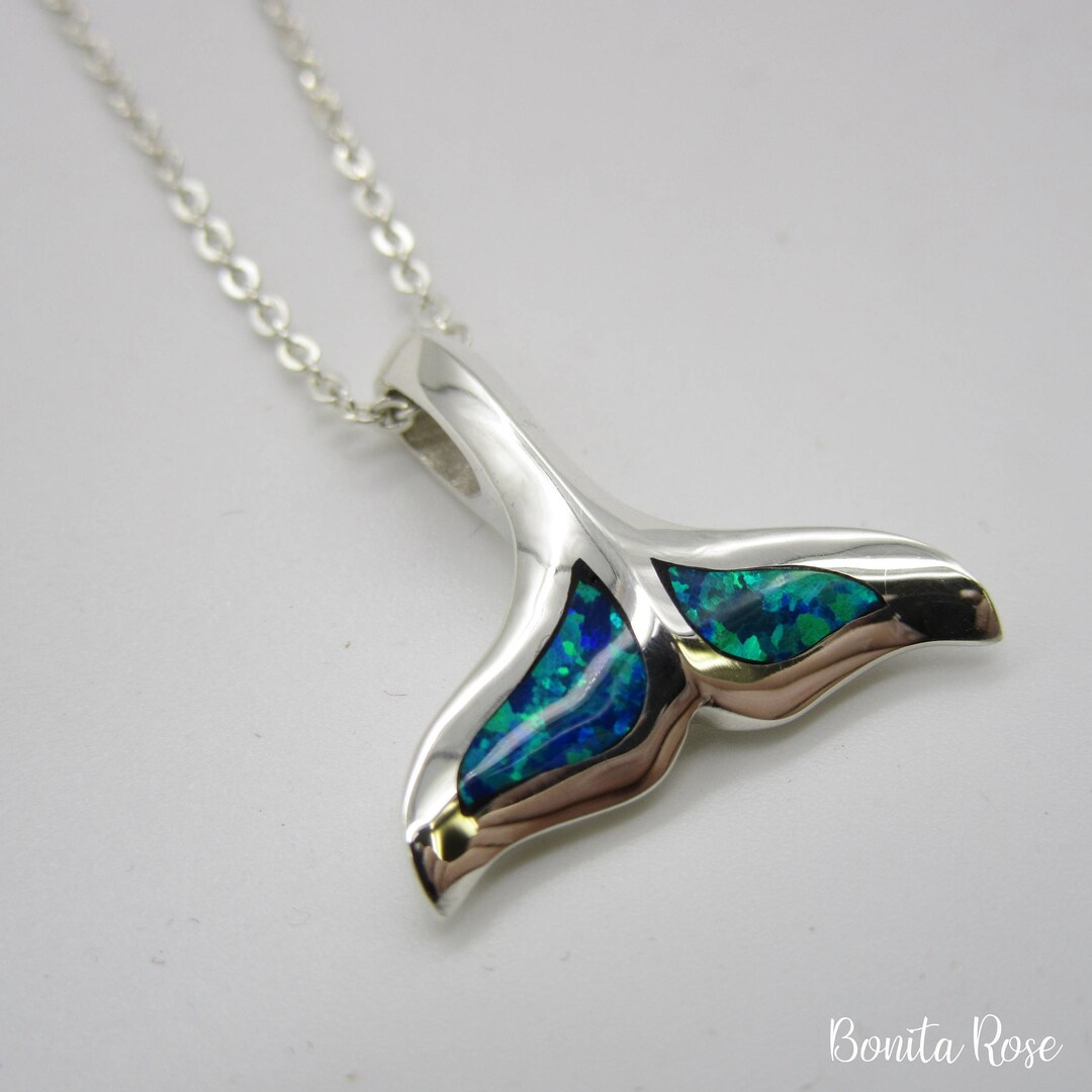Whale Tail Pendant-whale Tail Jewelry-silver Whale Tail-blue Whale Tail ...