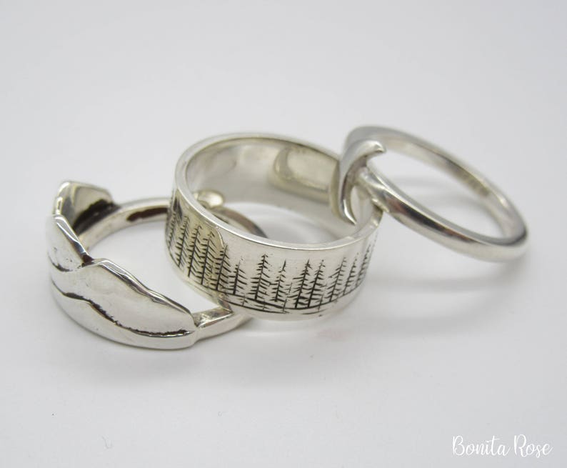PNW Ultimate Ring, Three Stacking Rings, Rings, Mountains Ring, Forest ...