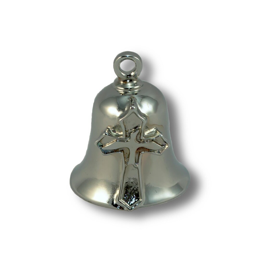 Cross With Dove Chrome Plated Brass Bell - Etsy