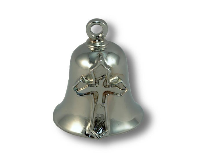 Cross With Dove Chrome Plated Brass Bell - Etsy