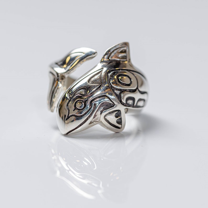 Native Collection - Orca Ring in Sterling Silver - Womens - Wrap Ring ...