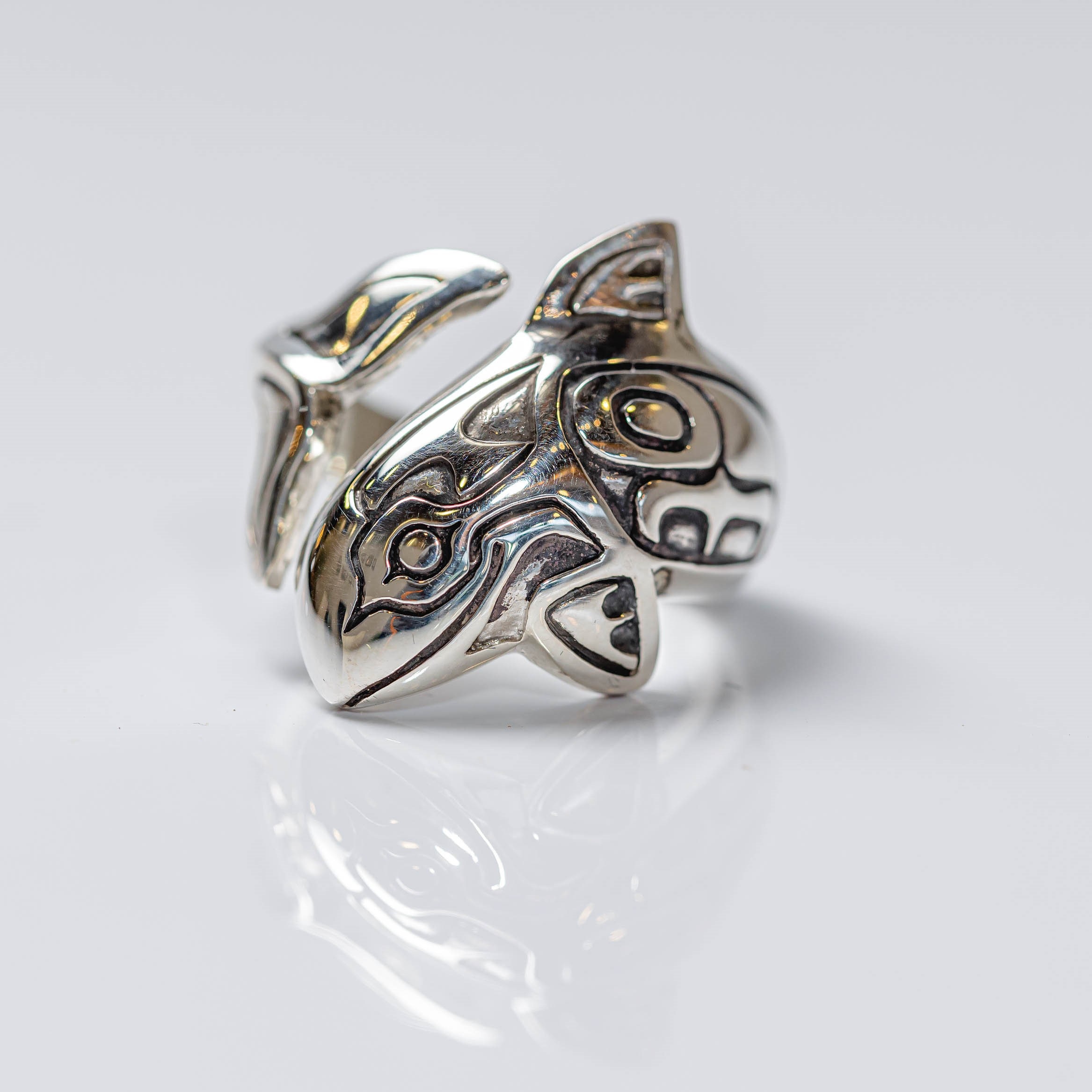 Native Collection - Orca Ring in Sterling Silver - Womens - Wrap Ring ...