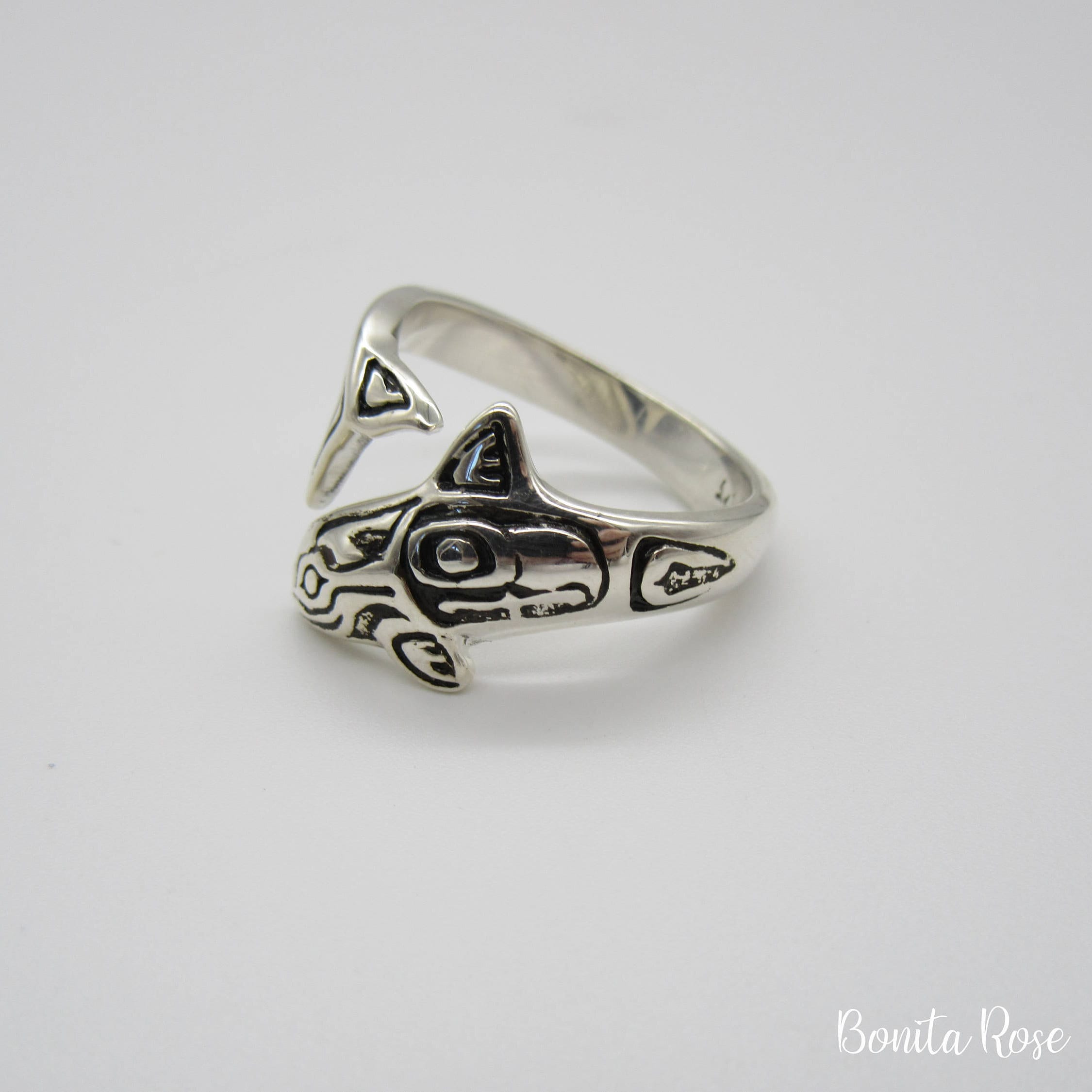 Native Collection - Orca Ring in Sterling Silver - Womens - Wrap Ring ...