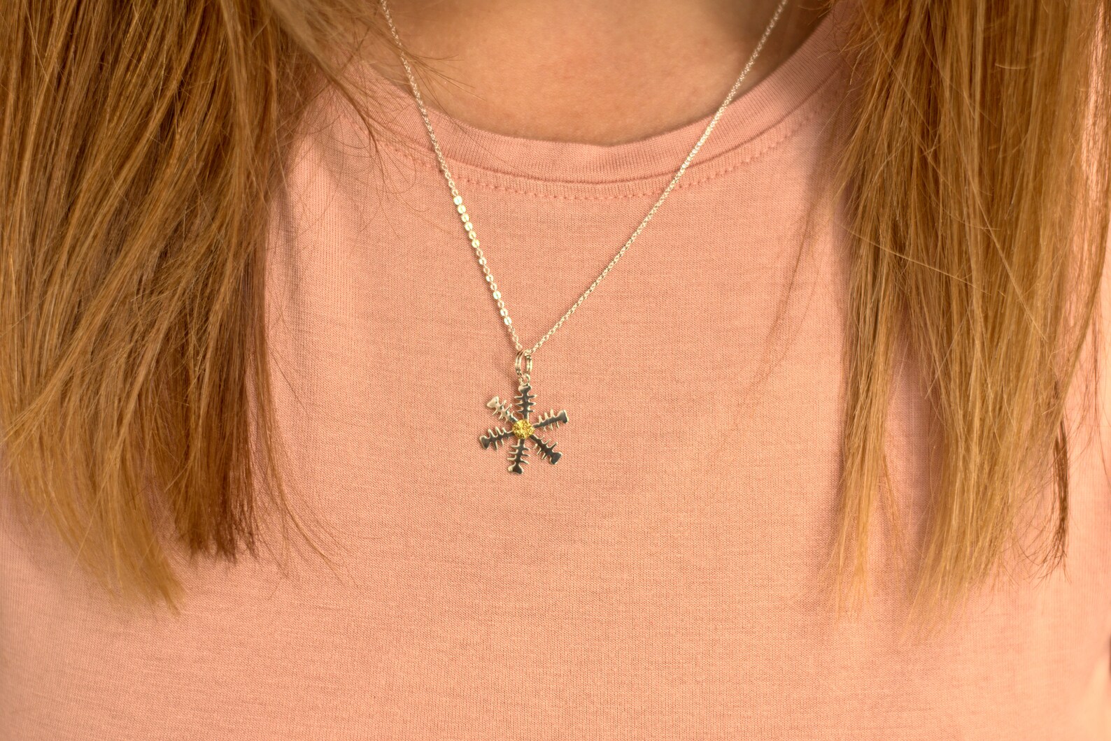Snowflake Pendant Gold Nugget Jewelry Snowflake Jewelry - Etsy