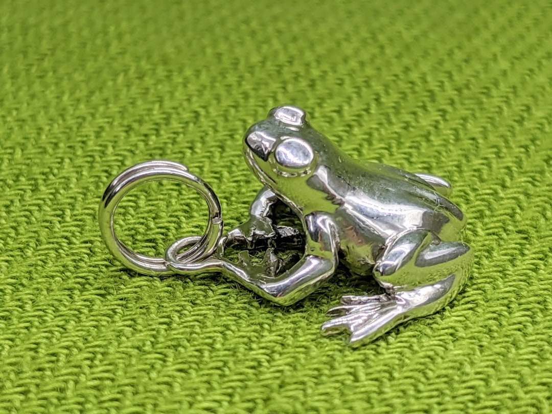 Silver Frog - Tree Frog Charm - Tree Frog - Sterling Silver Frogs - Etsy