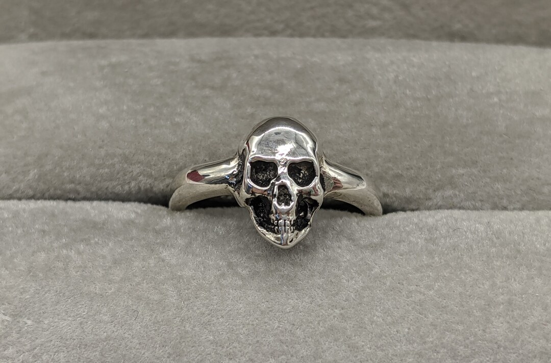 Skeleton Ring - Skull Head Ring - Skeleton Head Skull - 925 Skull Ring ...