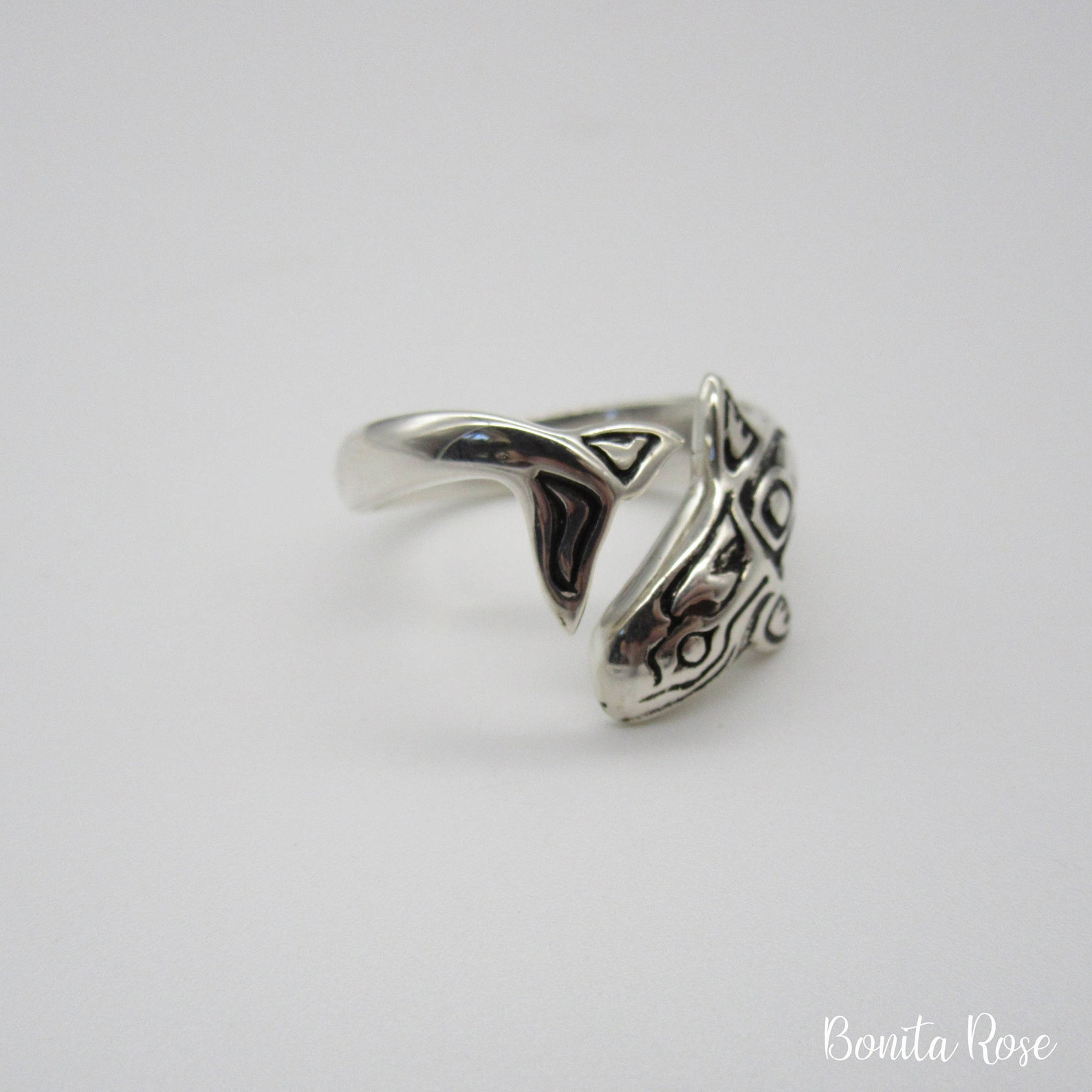 Native Collection - Orca Ring in Sterling Silver - Womens - Wrap Ring ...