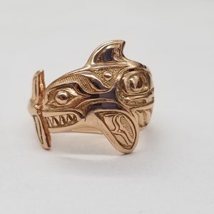 Gold Orca Ring - Orca Ring - NW Pacific Jewelry - Whale Ring - Orca ...