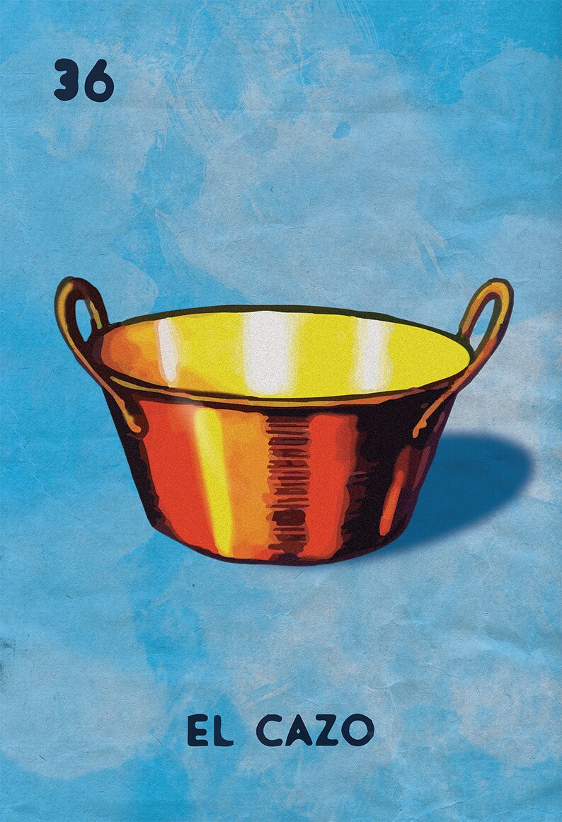 Loteria El Cazo Mexican Retro Illustration Art Print Vintage | Etsy