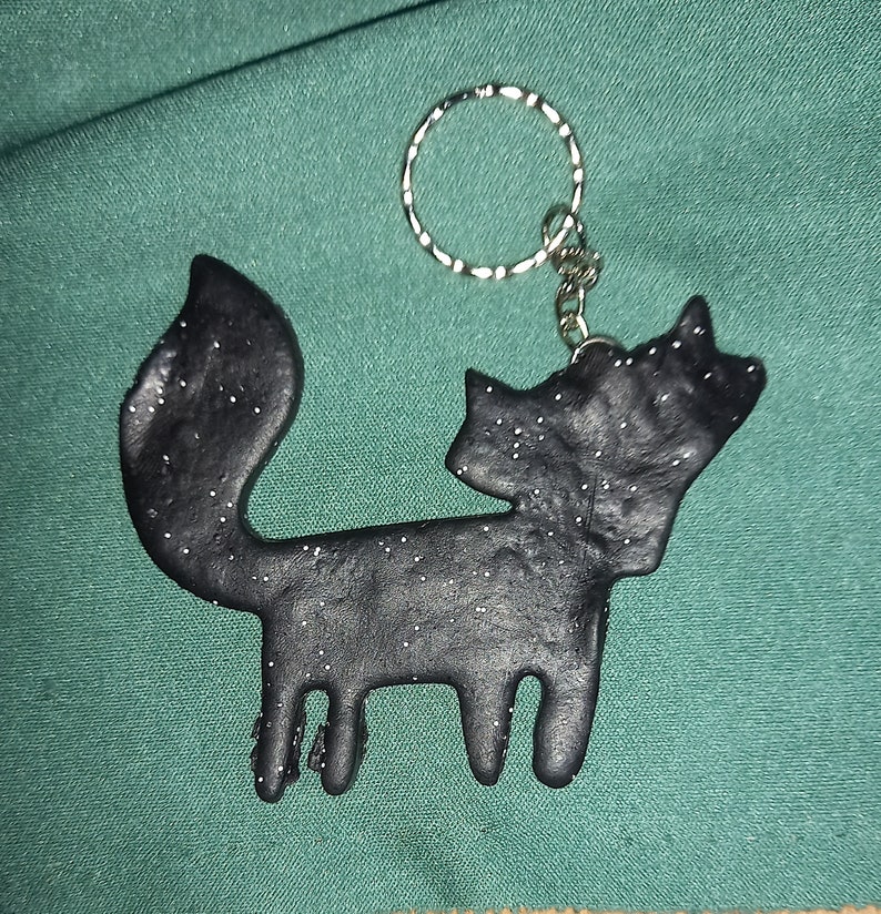 Black Fox Key Ring, Fox Keychain - Etsy