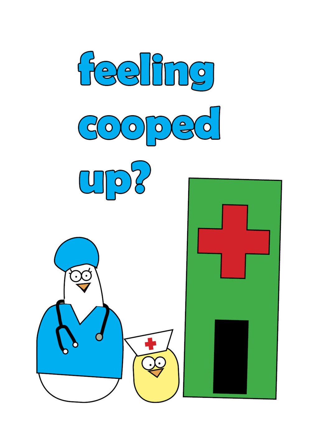 ADULT Get Well Card to Download and Print Chicken Coop - Etsy