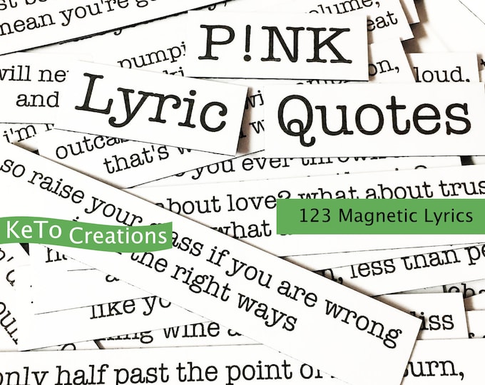 P!NK Lyric Word MAGNETS + Custom - Tim Holtz Inspired Lyric MAGNETS ...