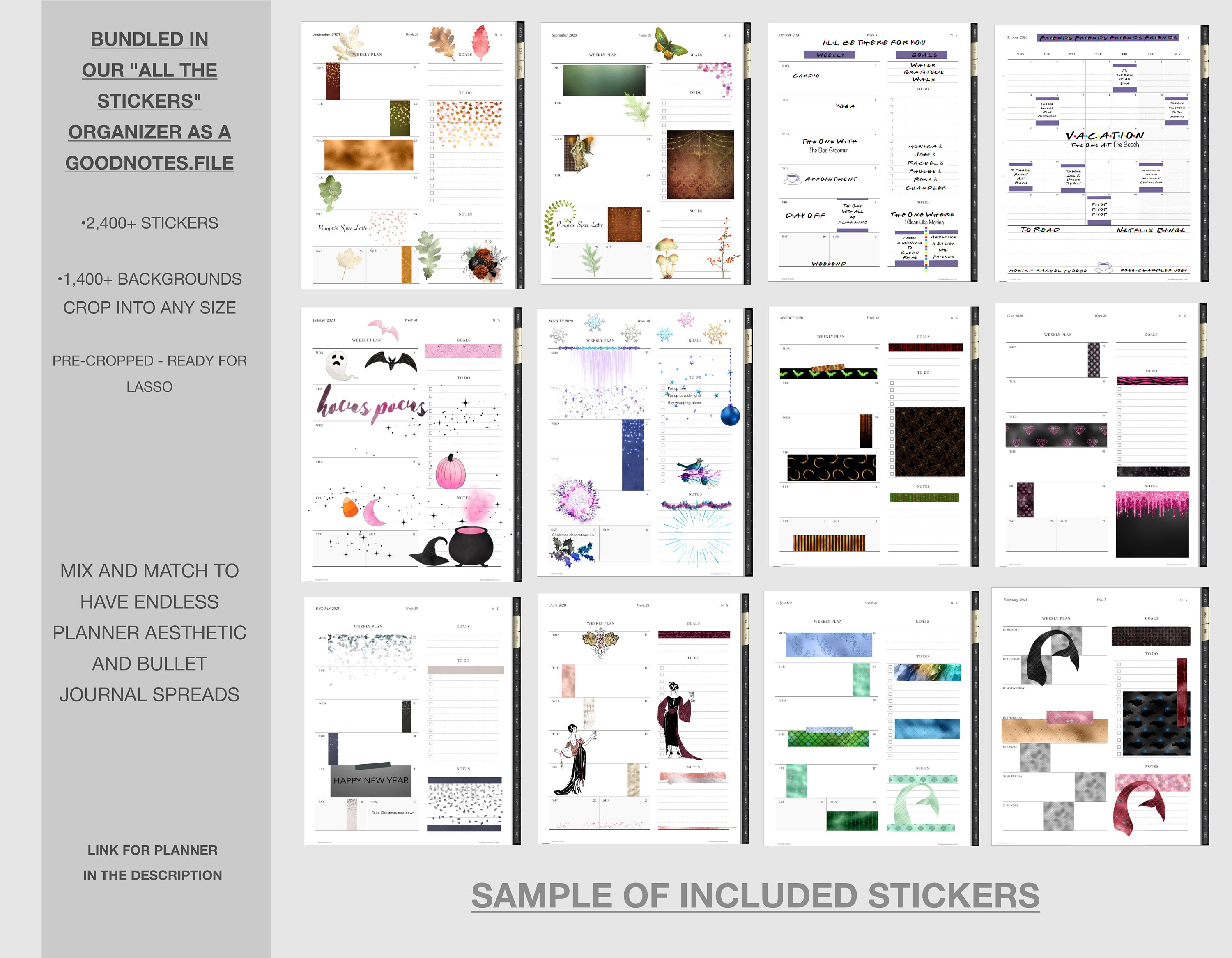 Digital Planner Stickers BUNDLE All the Stickers BUNDLE 1 - Etsy