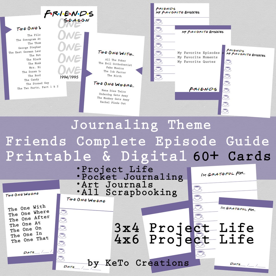 Download Digital & Printable Friends TV Show Project Life Inspired 3x4 ...