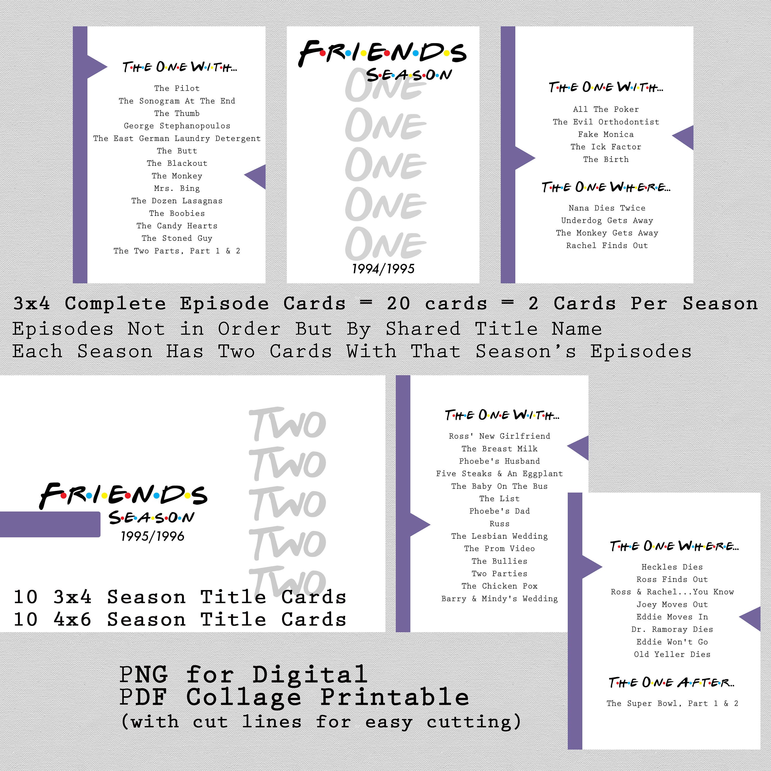 Download Digital & Printable Friends TV Show Project Life Inspired 3x4 ...