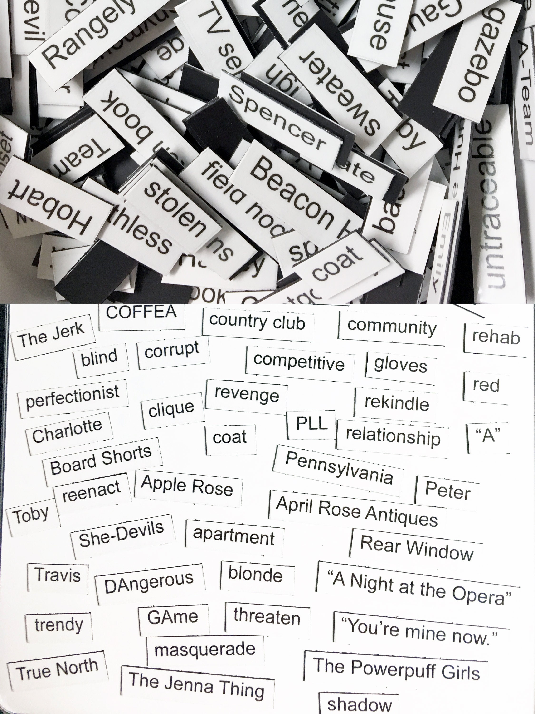 Pretty Little Liars TV Show Word Magnets Can Be Used Under | Etsy