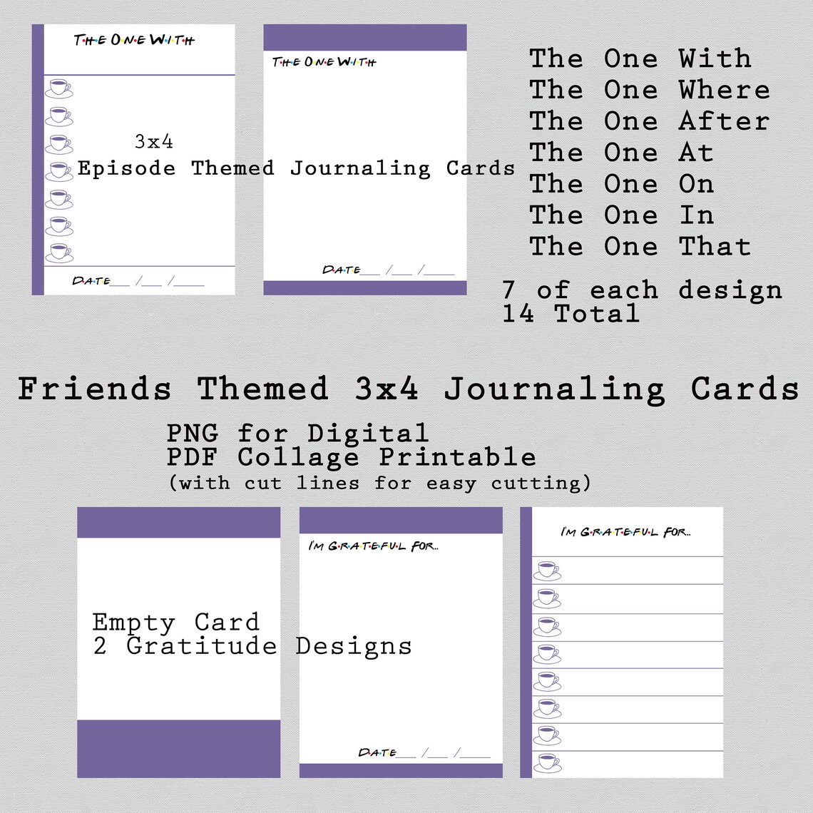 Download Digital & Printable Friends TV Show Project Life - Etsy