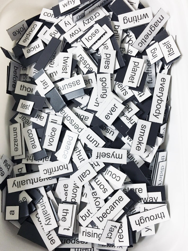 750 MUST HAVE STARTER Set Word Magnets Fridge Poetry Magnets - Etsy