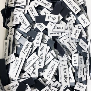 750 MUST HAVE STARTER Set Word Magnets - Fridge Poetry Magnets - White ...