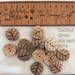 Coconut Buttons Wooden Buttons Sold in Quantity of 10 - Etsy