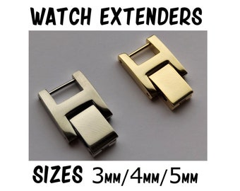 Gold Plated Wrist Watch Band Bracelet Extender With Fold Over - Etsy
