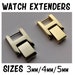 Watch Strap Extender 3mm / 4mm / 5mm for Wrist Watch Bracelet Extenders ...