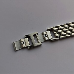 Silver Stainless Steel Wrist Watch Band Bracelet Extender With Fold ...