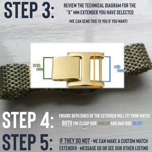 Silver Stainless Steel Wrist Watch Band Bracelet Extender With Fold ...